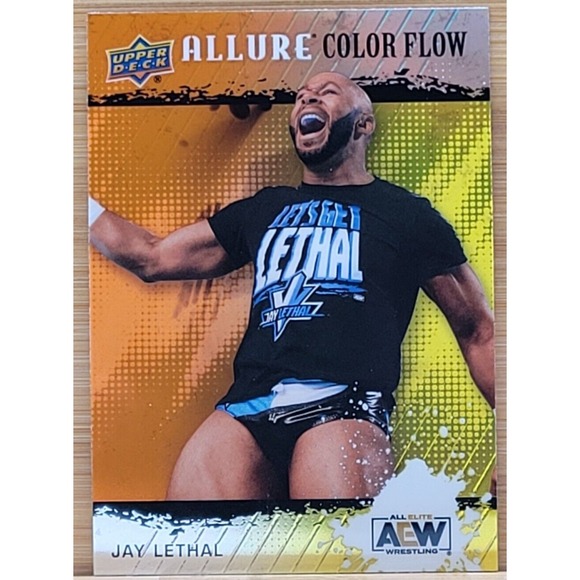 Games | 222 Upper Deck Aew Allure Jay Lethal Color Flow Orange Yellow ...